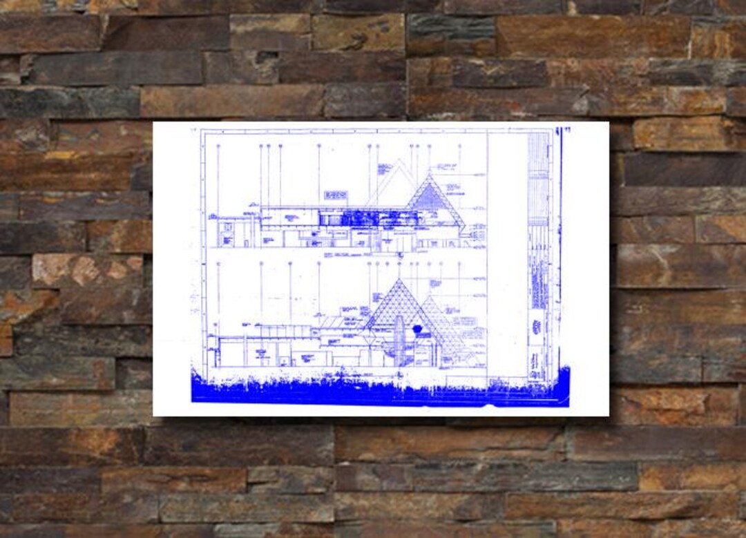 BP022 Disney EPCOT Imagination Pavilion Elevation 2 Blueprint Plan ...