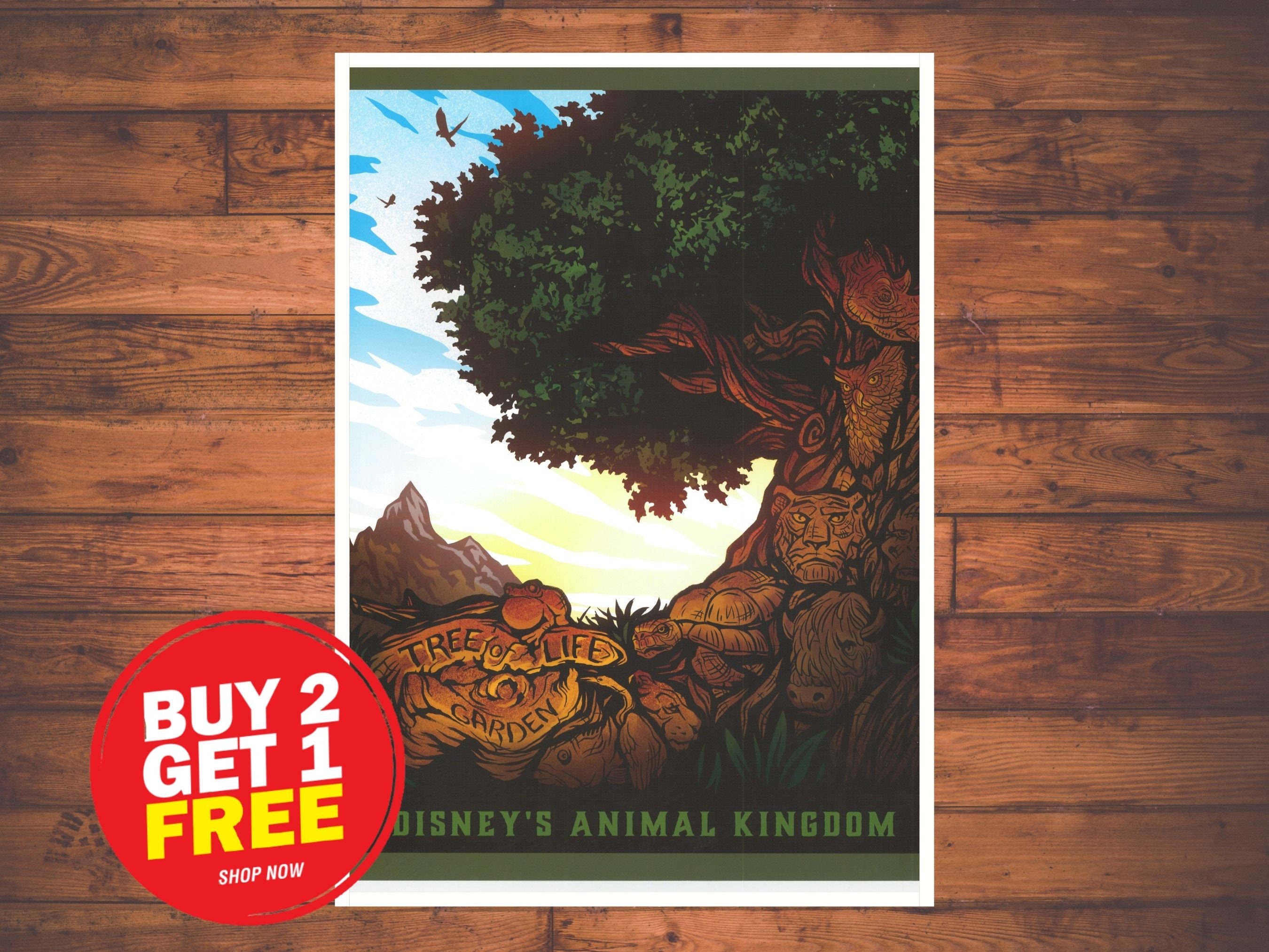 Disney Animal Kingdom 0015 Disney World Poster Disneyland | Etsy