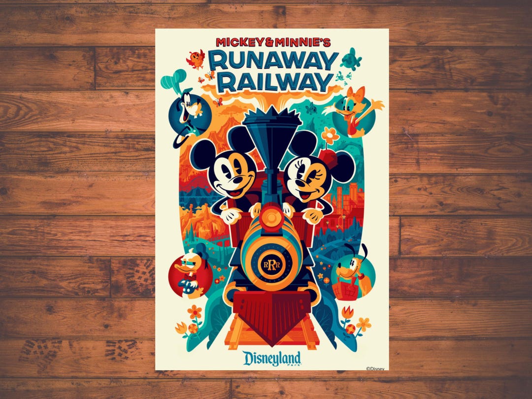 PP176 Disney Runaway Railway Ride Poster Poster - Etsy