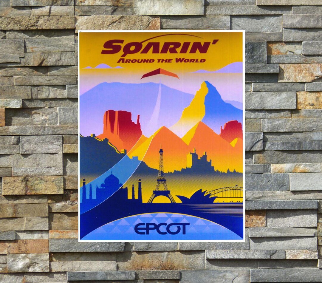 PP076 Disney EPCOT Soarin' Around the World Ride Park Poster - Etsy