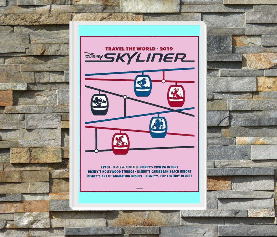 PP155 Disney Skyliner Ride Poster - Etsy