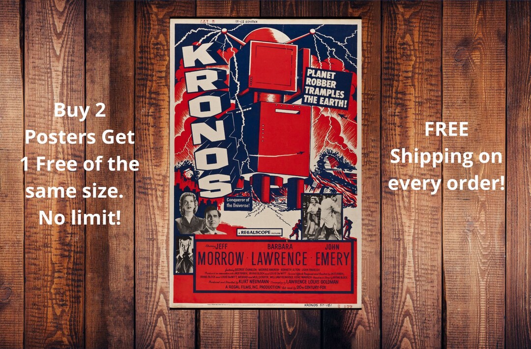 Vintage Sci-fi Kronos Movie Poster - Etsy