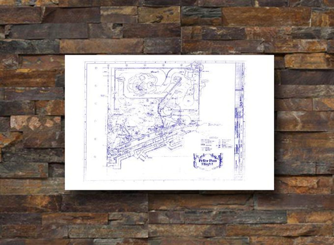 BP053 Disney Peter Pan Ride Blueprint Plan Poster - Etsy