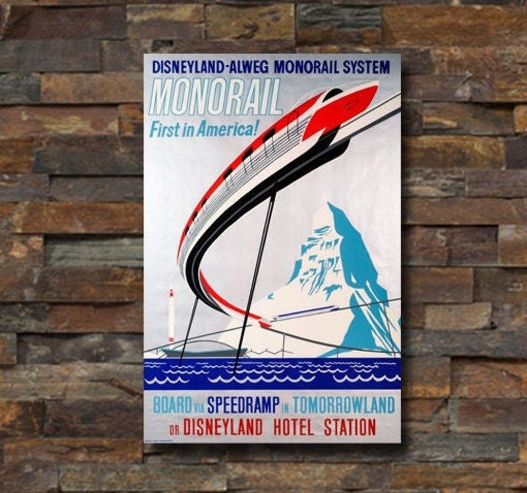 PP002 Disneyland Monorail Park Poster - Etsy