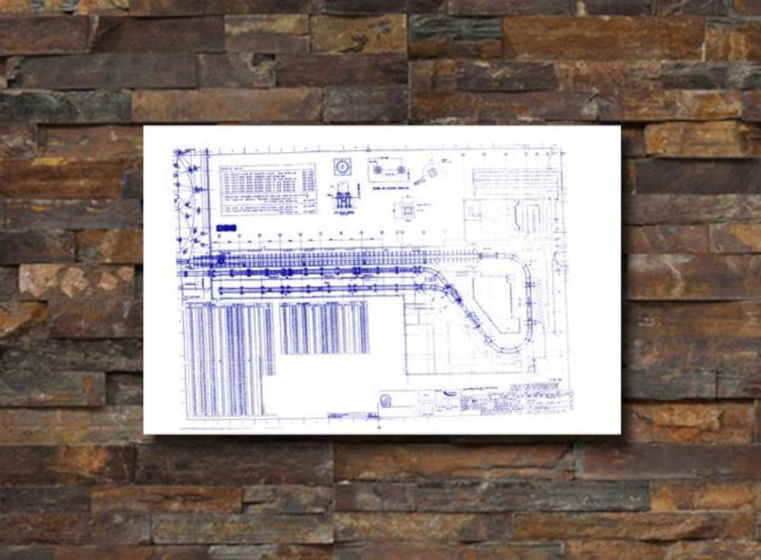 BP033 Disney EPCOT Rockin' Roller Coaster Cue Blueprint Plan Poster - Etsy