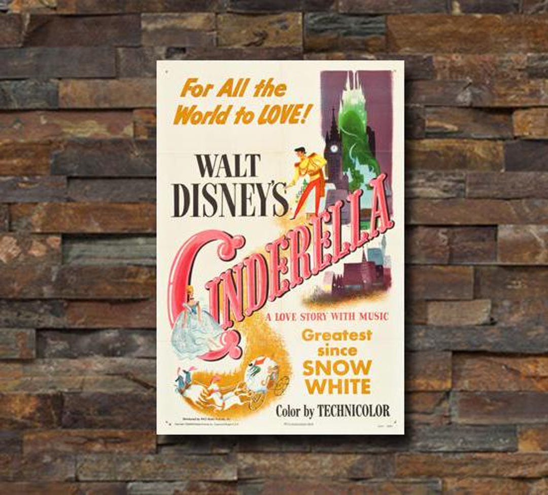 MP007 Disney Cinderella Movie Poster - Etsy