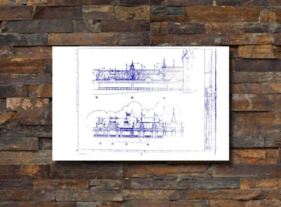 BP047 Disney Small World Ride Elevation Blueprint Plan Poster - Etsy