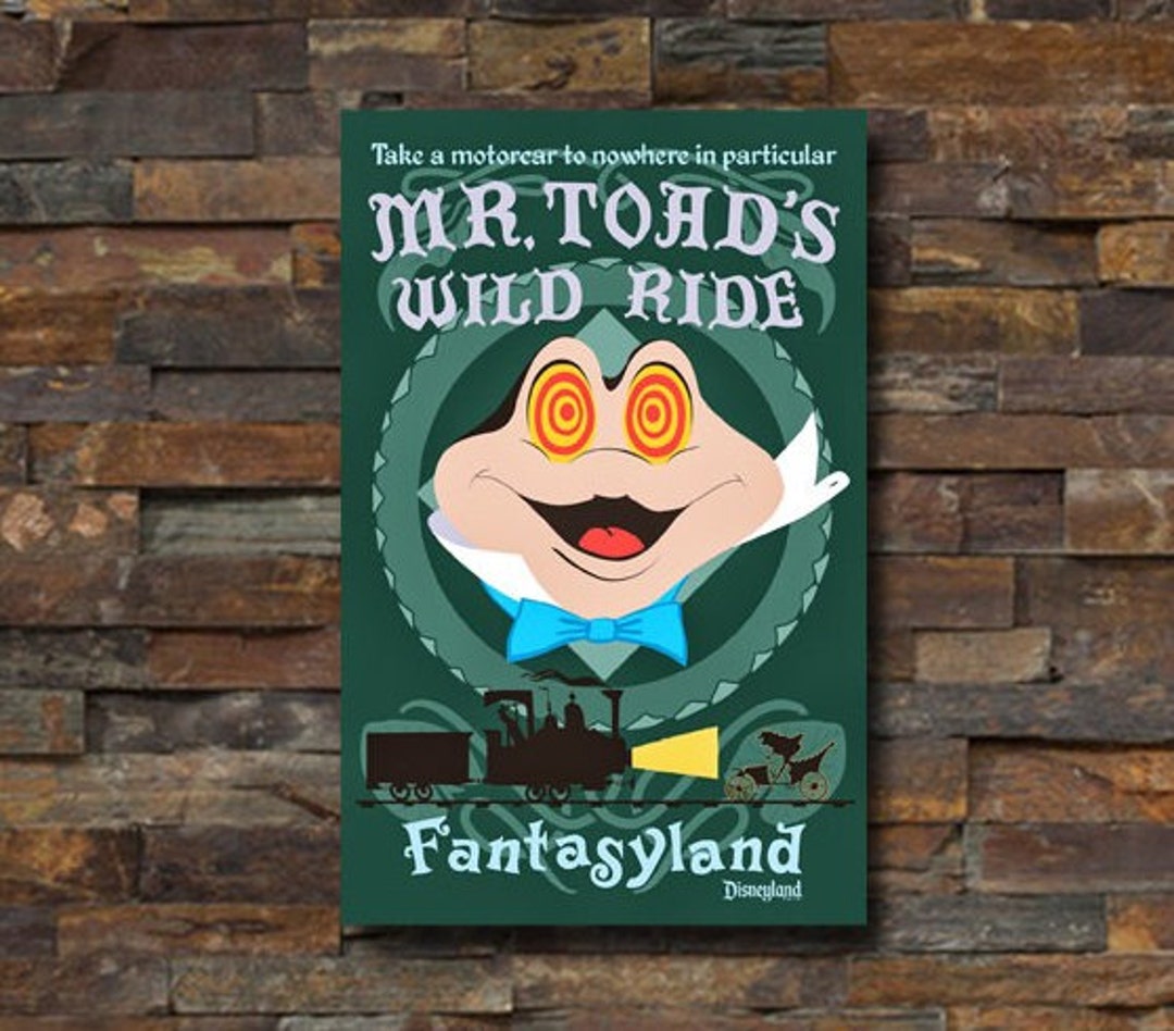 PP008 Disney Fantasyland Mr. Toad's Wild Ride Poster - Etsy