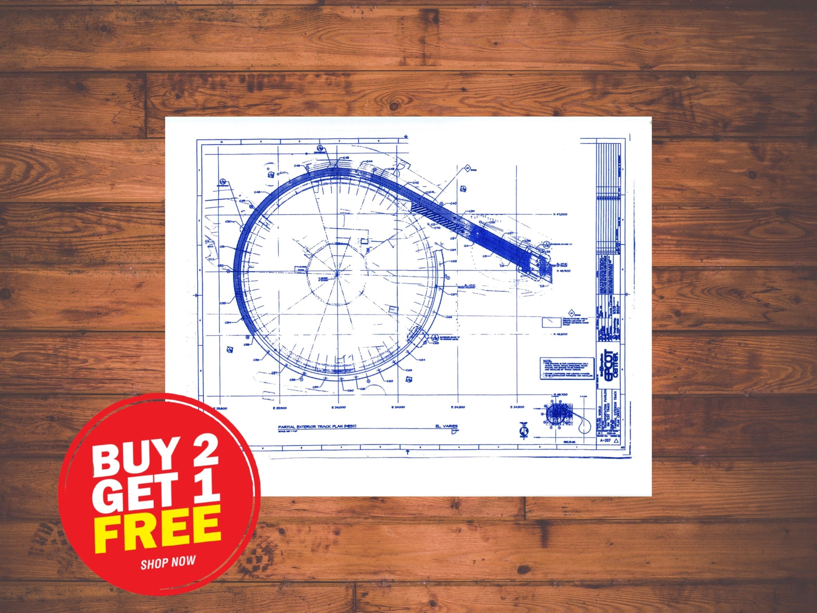 Disney Test Track Layout Blueprint 3038 | Etsy