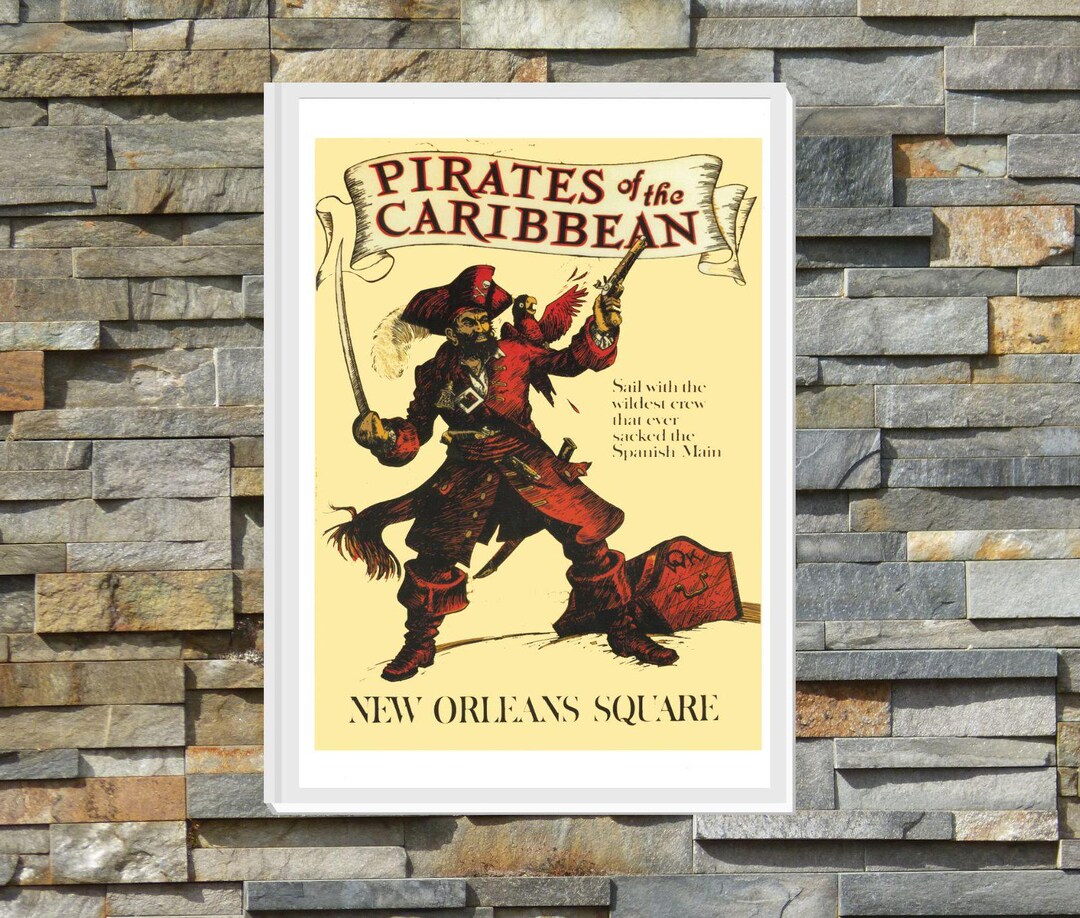 PP149 Disney Pirates of the Caribbean Ride Poster - Etsy