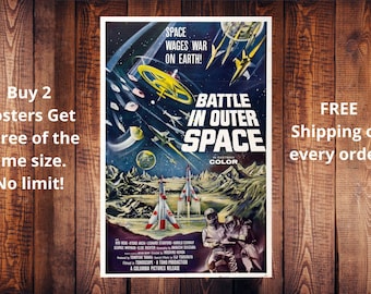 Space Battle Poster - Etsy