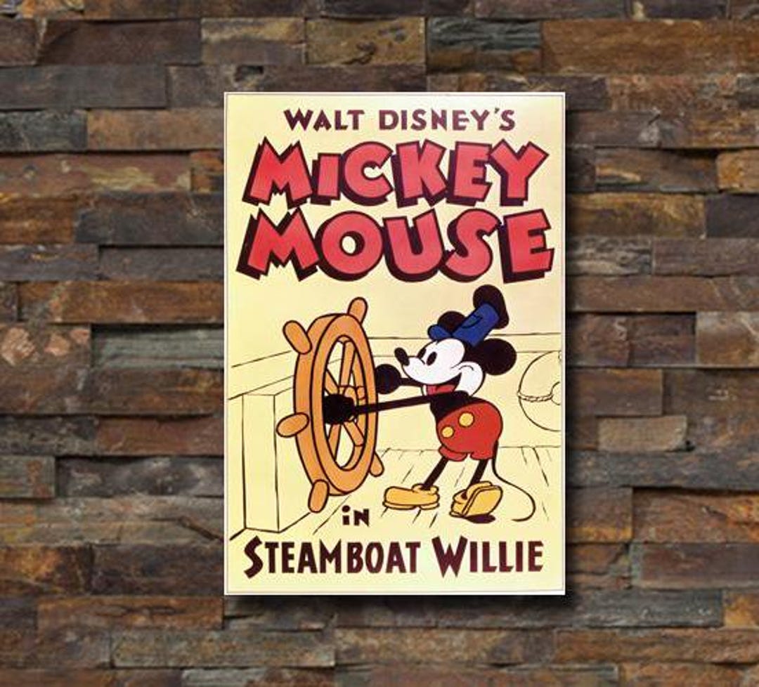 MP029 Disney Steamboat Willie Movie Poster - Etsy