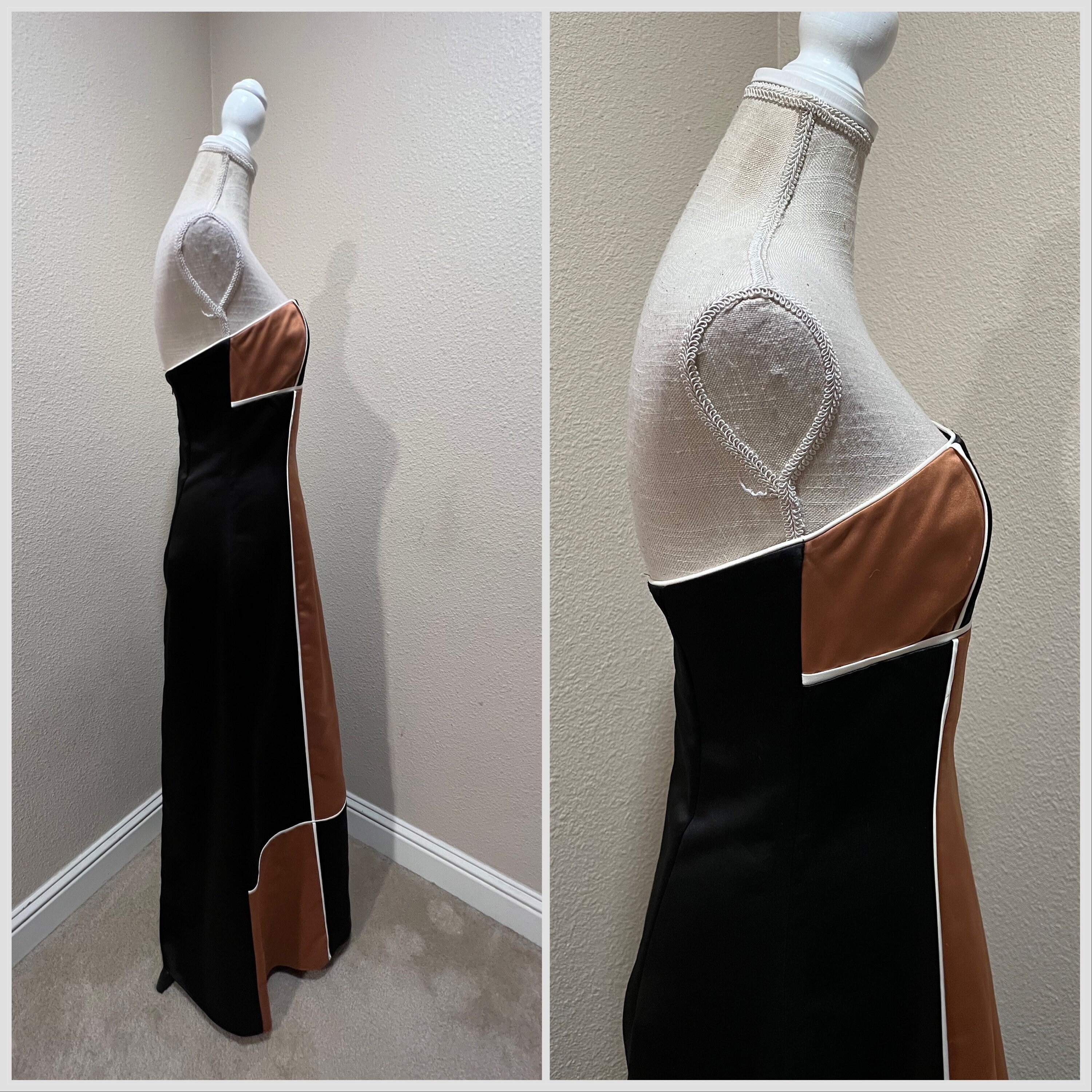 Medium 90s Y2K Jessica Mcclintock Color Block Formal Prom Special ...