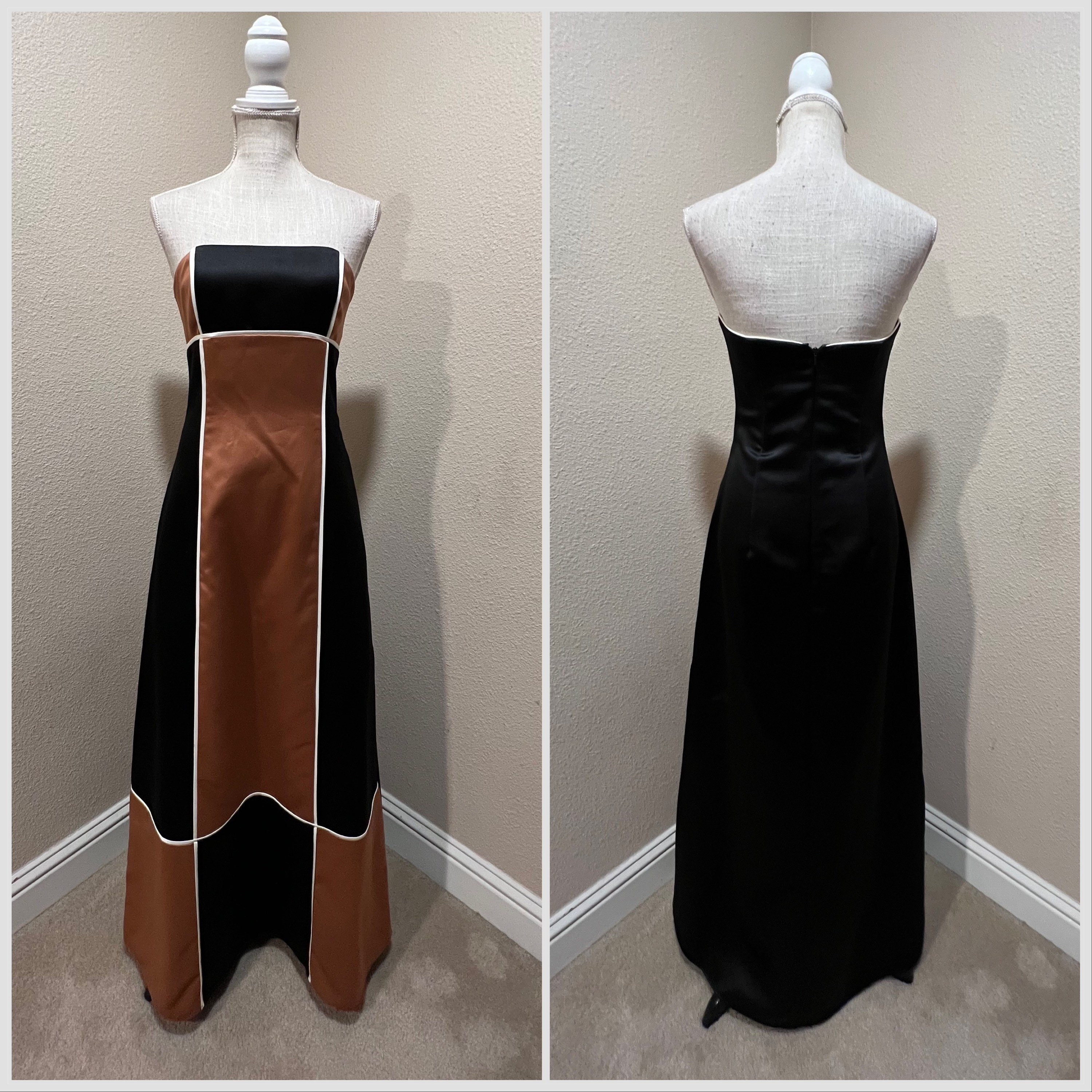 Medium 90s Y2K Jessica Mcclintock Color Block Formal Prom Special ...