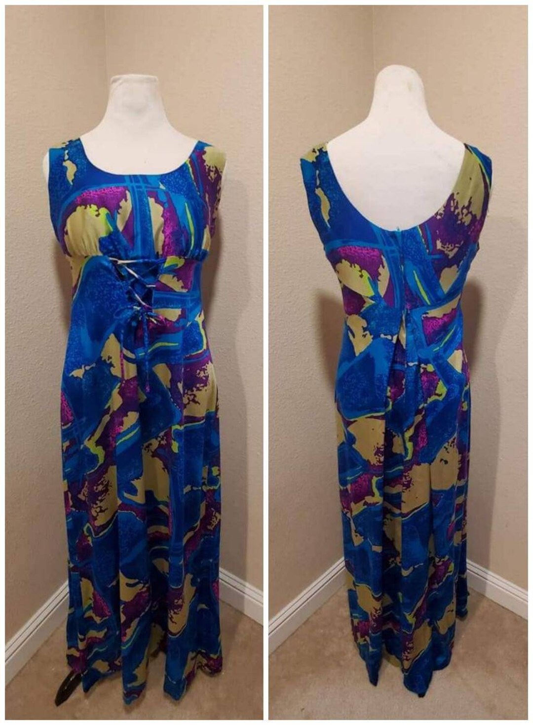 Vintage 40 Bust 1XL Gorgeous 60s 70s Psychedelic Volup Plus Size ...