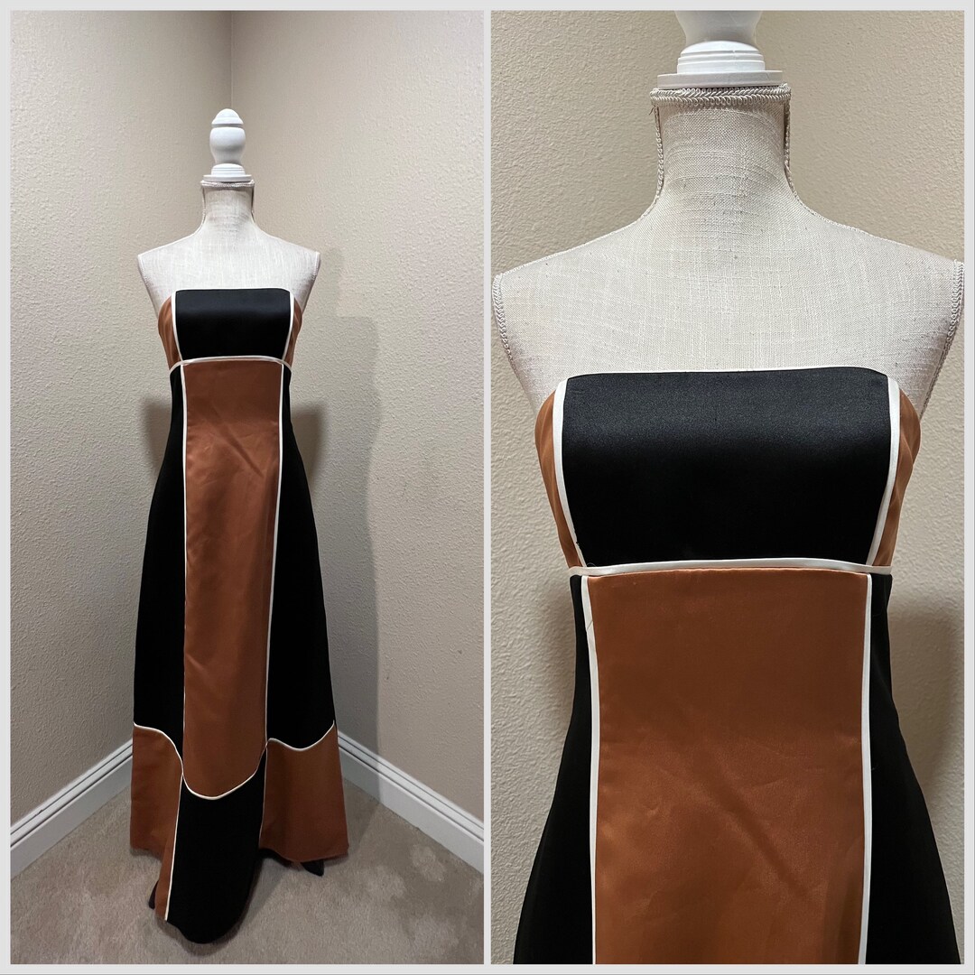 Medium 90s Y2K Jessica Mcclintock Color Block Formal Prom Special ...