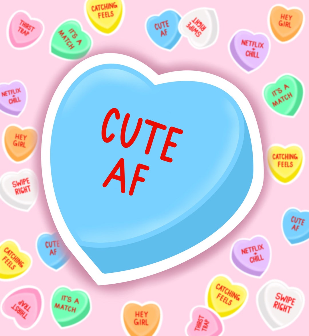 Conversation Heart Stickers Conversation Heart Candy Heart - Etsy