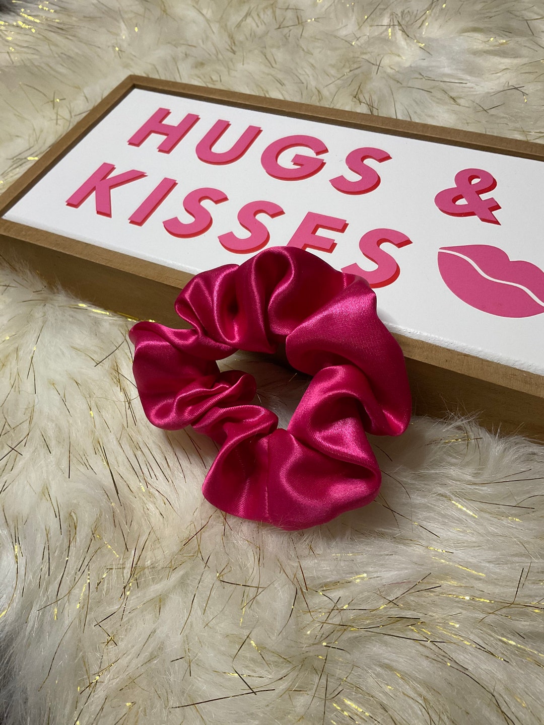 Pink Scrunchies Satin Scrunchies Hair Scrunchies for Woman - Etsy