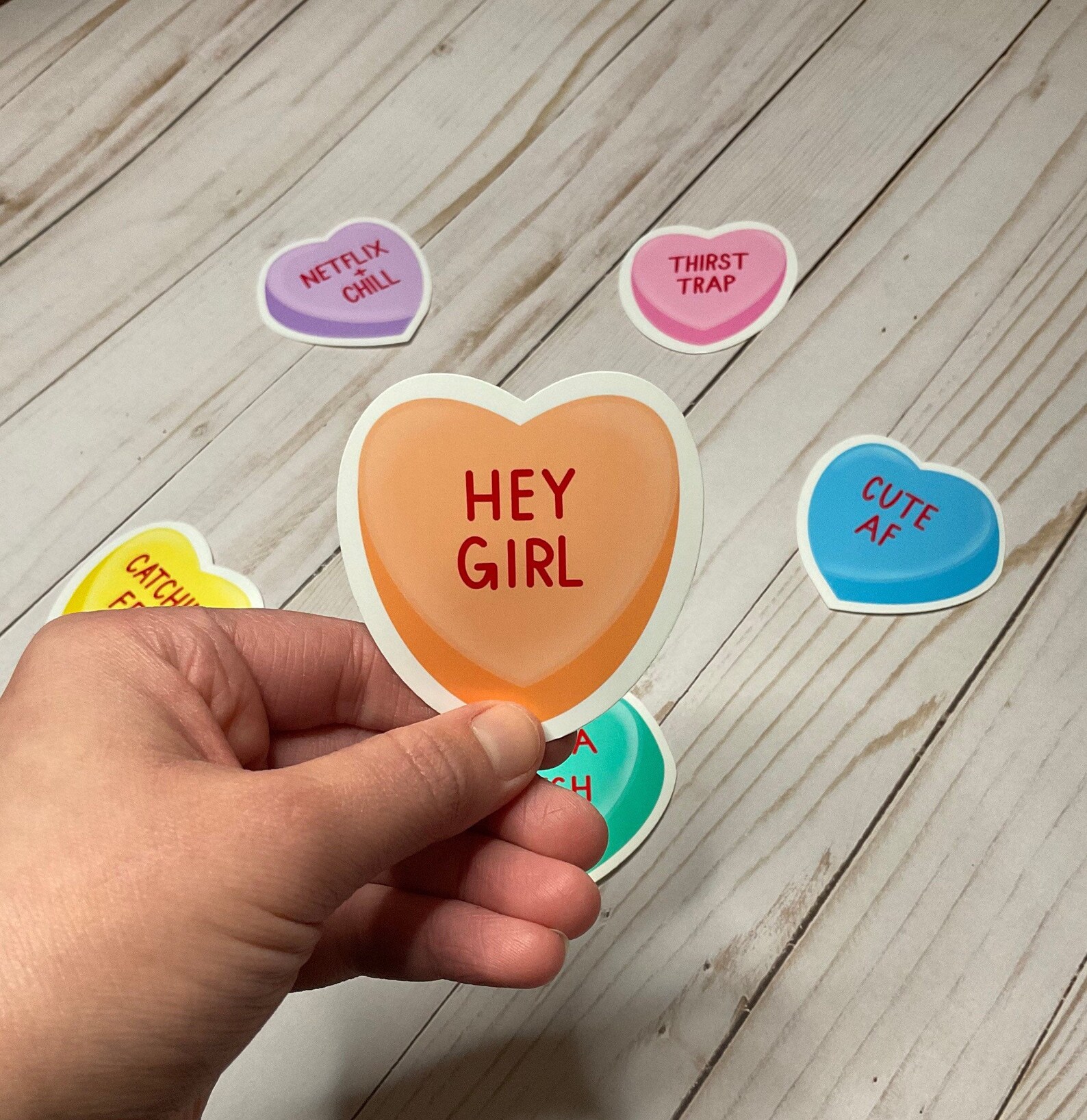 Conversation Heart Stickers Conversation Heart Candy Heart Sticker ...