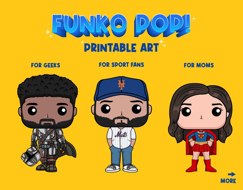 Custom Funko Pop Character Printable Art Yourself Into a - Etsy