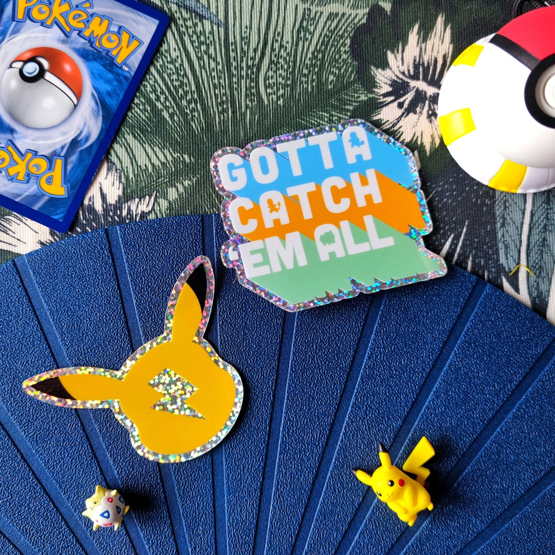 Poké Glitter Premium Vinyl Stickers Gameboy Gift Scrapbooking, Stocking ...