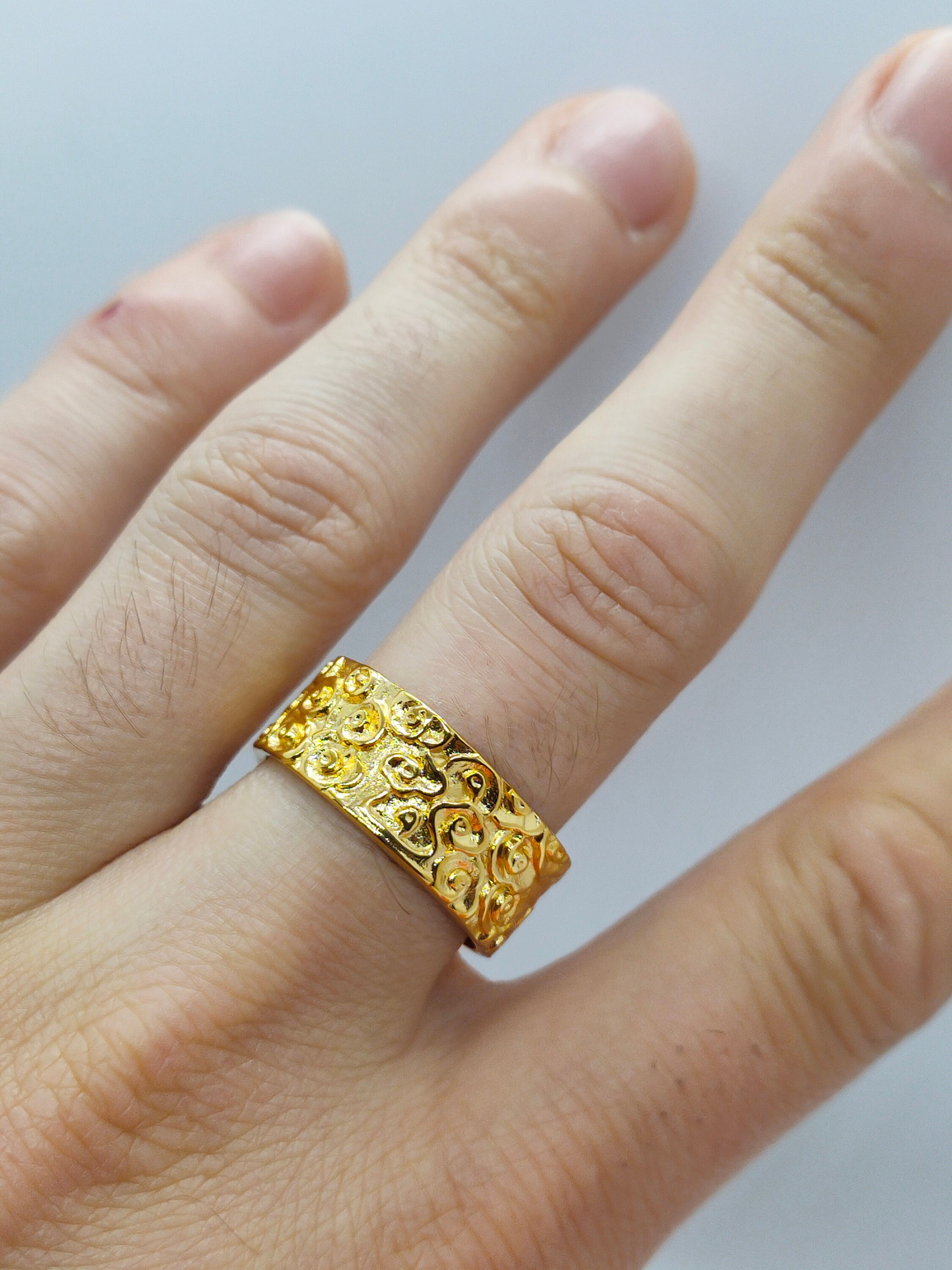 Psychic Swirl Gold Ring Stainless Steel Ring Men's Pinky - Etsy UK