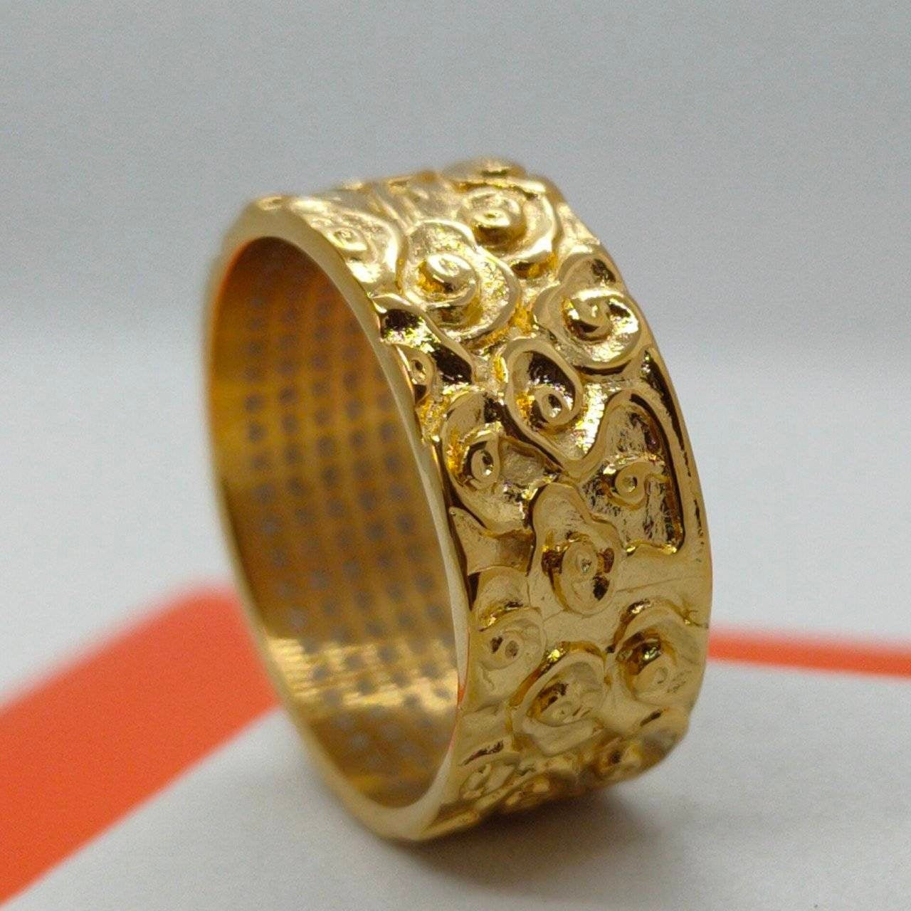 Psychic Swirl Gold Ring Stainless Steel Ring Men's Pinky - Etsy UK