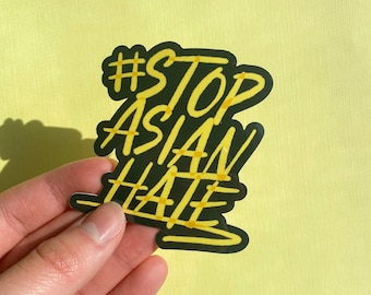 Stop Asian Hate Sticker Asian-american Support Movement Anti ...