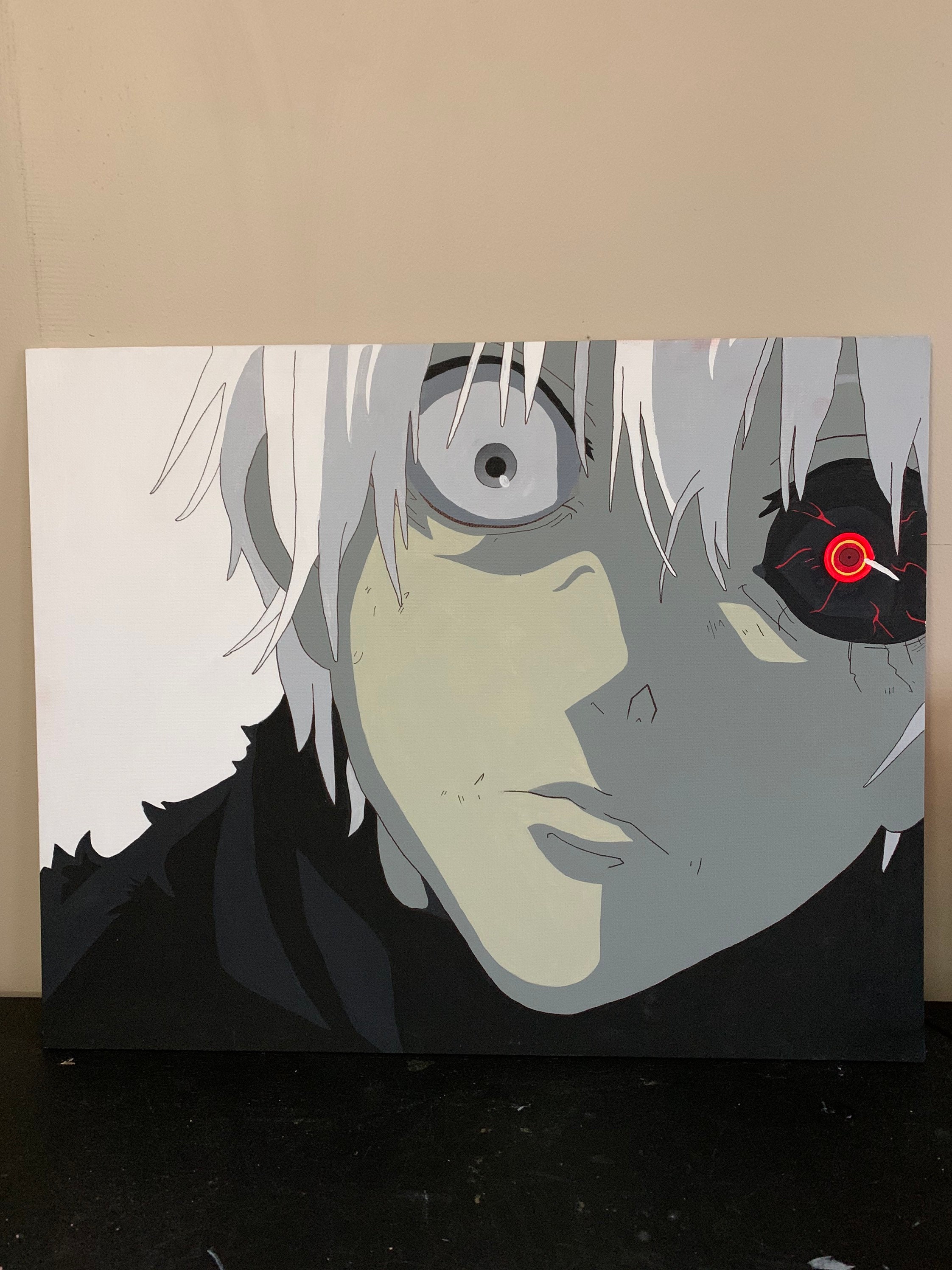 Anime Inspired Painting With Light up Detail - Etsy