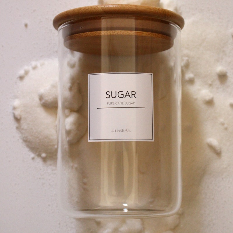 Glass Sugar Container - Etsy