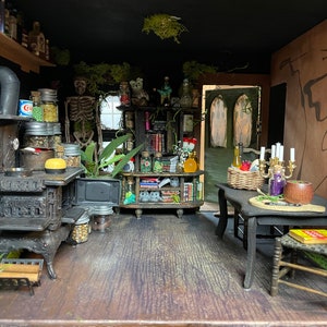 Victorian Gothic Haunted Dollhouse Witch House, Handmade by Artist ...
