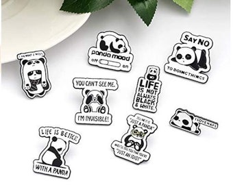 Panda Pin | Etsy