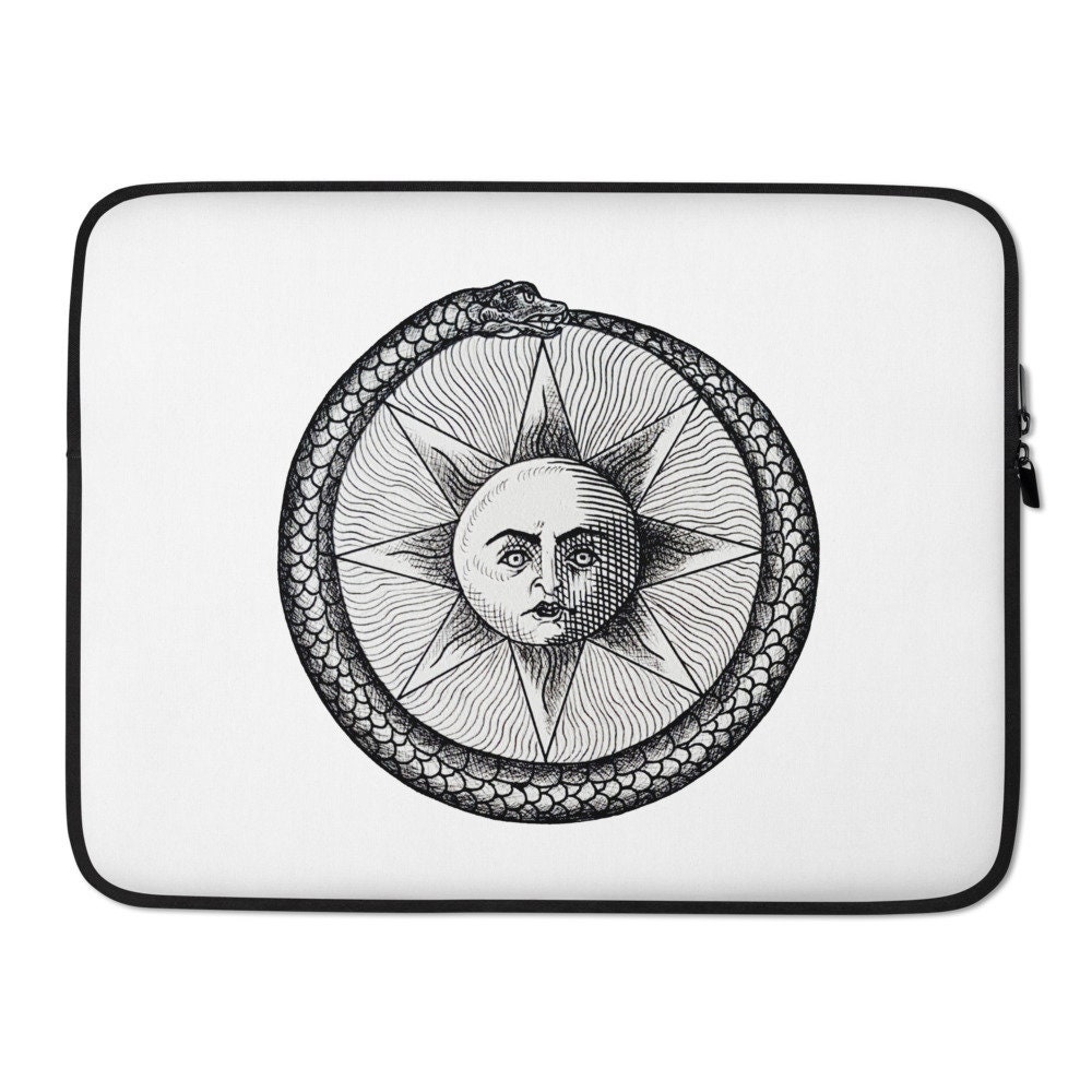 White Printed Laptop Sleeve | Etsy