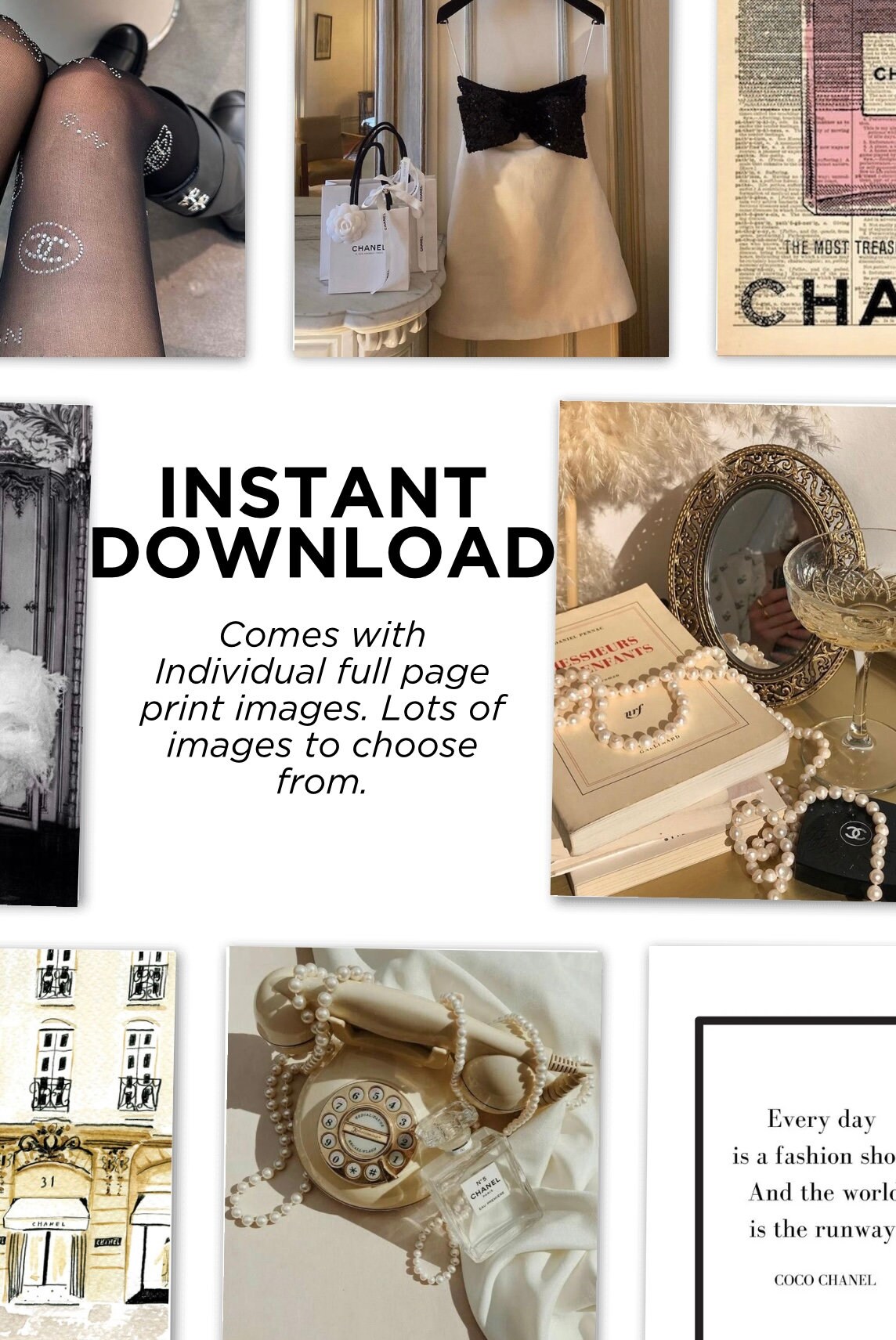 Printable Collage - Channel Aesthetic - Etsy