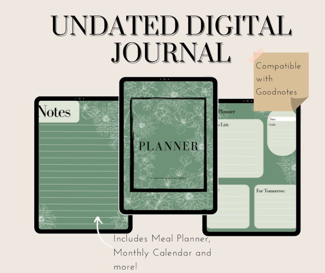 Undated Digital Planner - Etsy