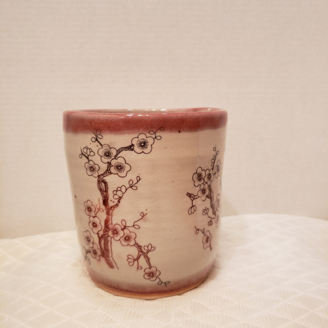 Handmade Cherry Blossom Ceramic Vase - Etsy