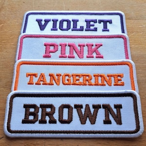 Custom Embroidered Iron on Nametag - College Script. for Backpack ...