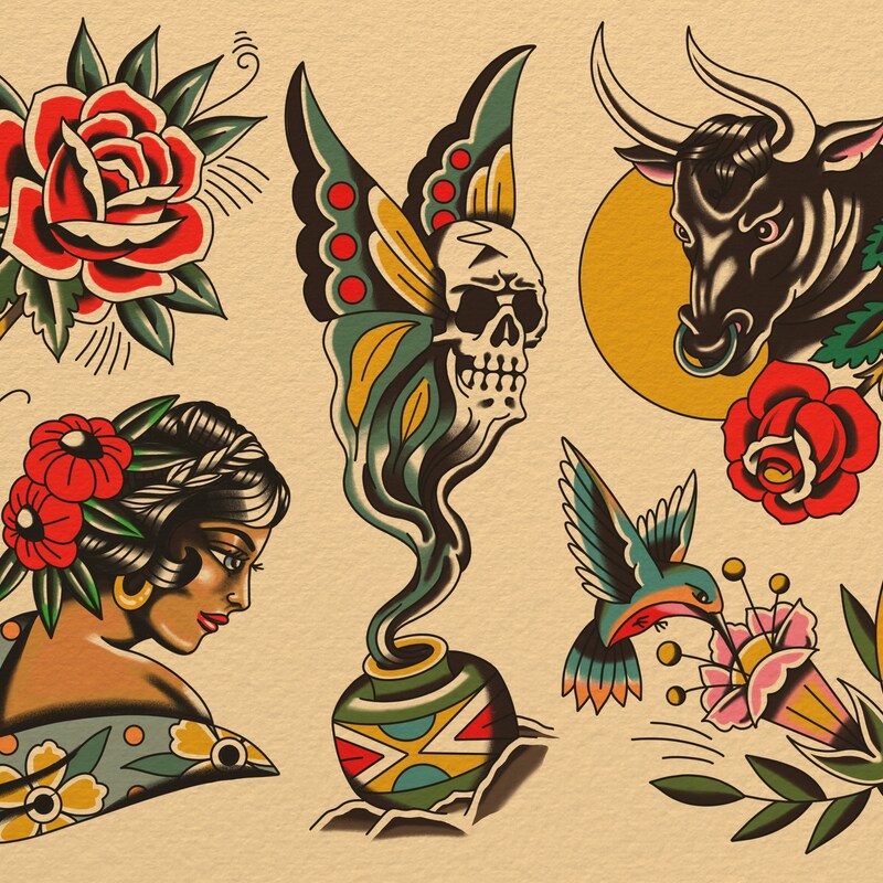 Tattoo Flash Art - Etsy