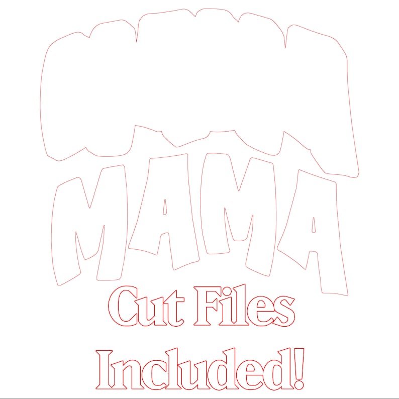 Applique Embroidery File MAMA DST Appliqué Digitized Machine Stitch ...