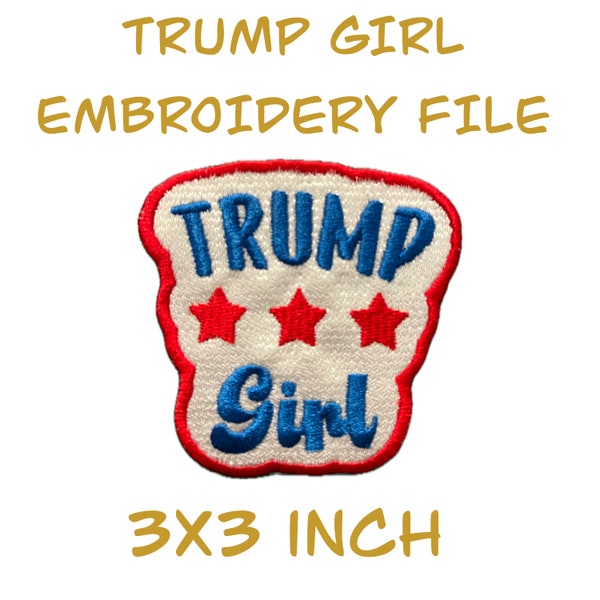 Trump Embroidery Download File - Etsy