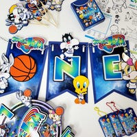 Baby Space Jam Birthday Tags, Baby Space Jam Baby Shower Tags, Space ...
