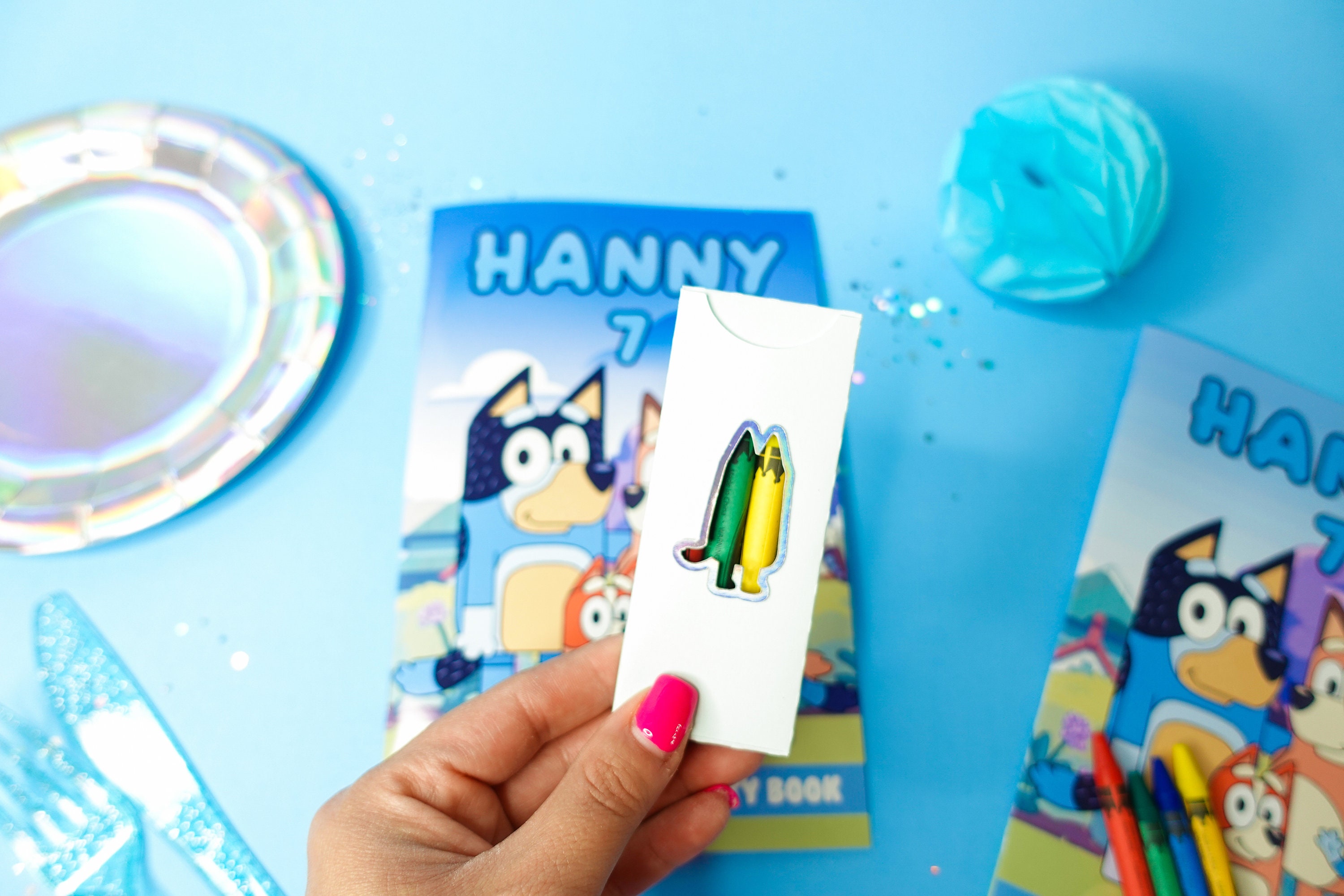 Sticky Gecko Bluey Birthday Party Coloring Book Set, Bluey Bags, Bluey ...