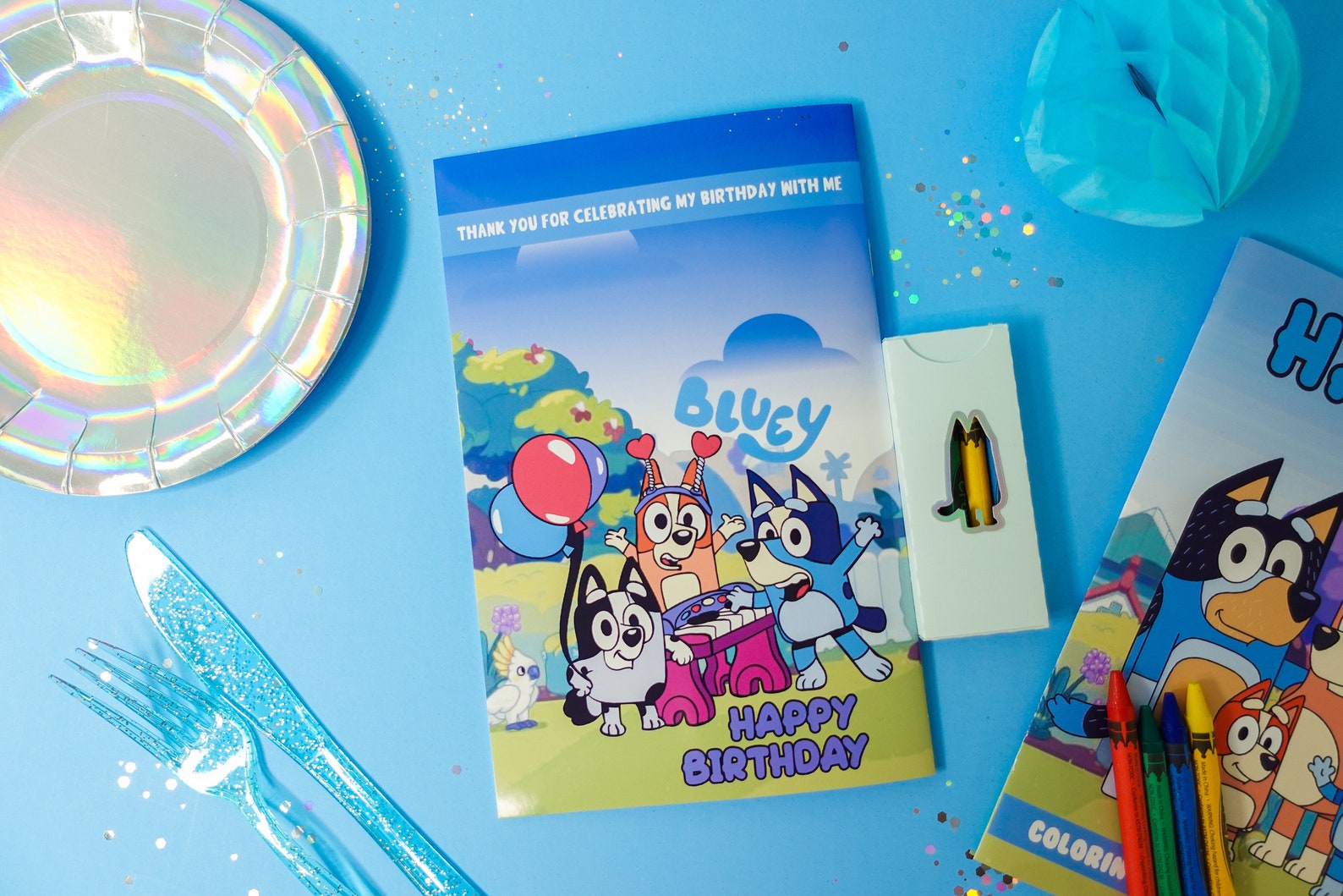 Sticky Gecko Bluey Birthday Party Coloring Book Set, Bluey Bags, Bluey ...