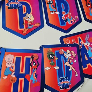 Space Jam New Legacy Flag Happy Birthday Party. Space Jam New Legacy ...