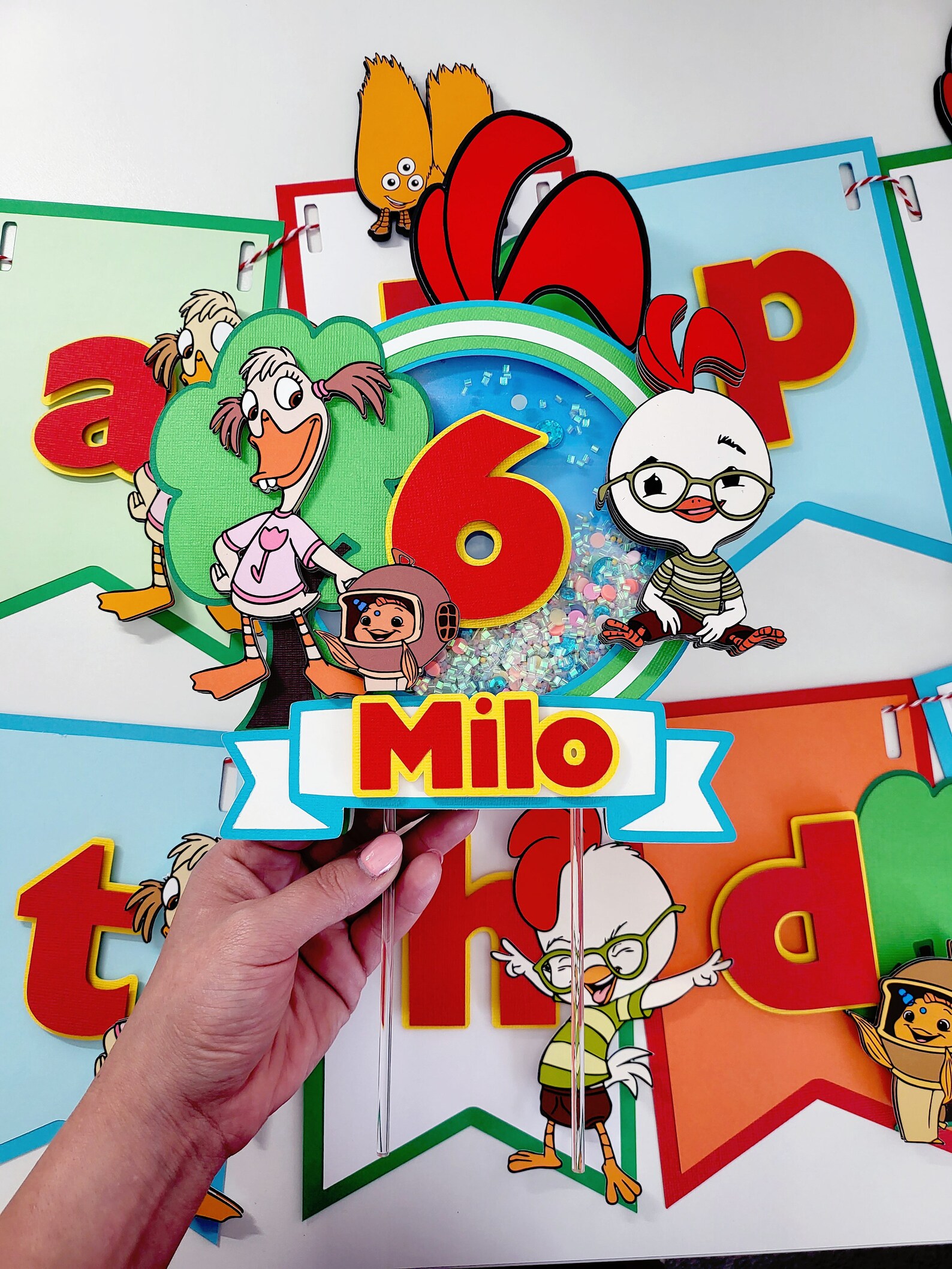 Chicken Little Cake Topper / Chicken Little Happy Birthday Banner ...