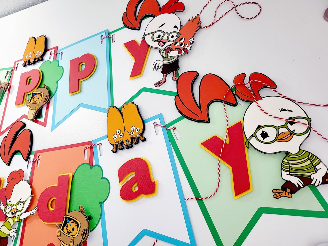 Chicken Little Cake Topper / Chicken Little Happy Birthday Banner ...