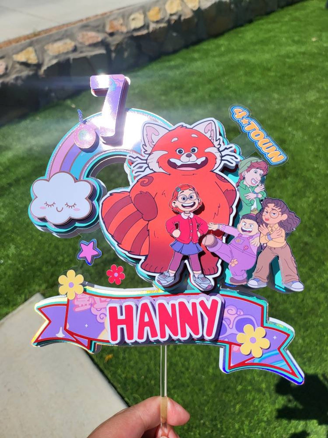 Turning Red Cake Topper. Turning Red Party Decorations. - Etsy