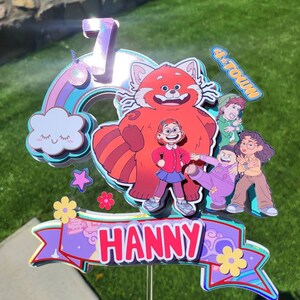 Turning Red Cake Topper. Turning Red Party Decorations. Turning Red ...