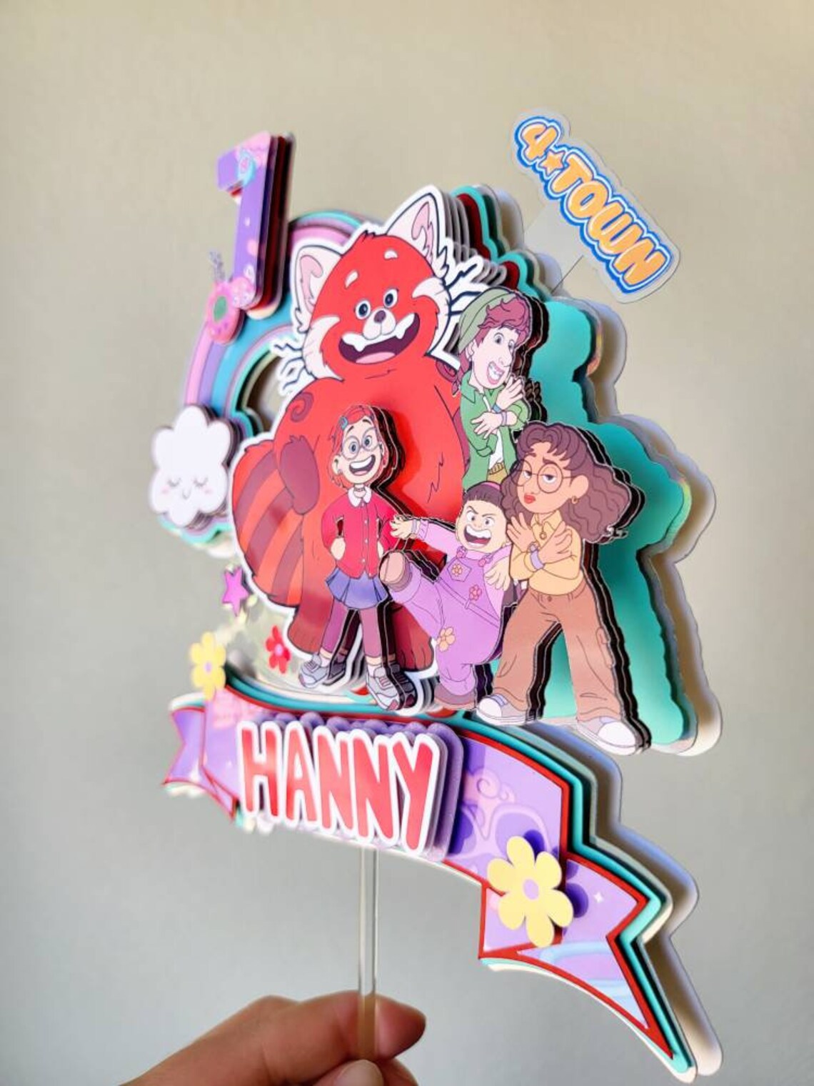 Turning Red Cake Topper. Turning Red Party Decorations. - Etsy UK