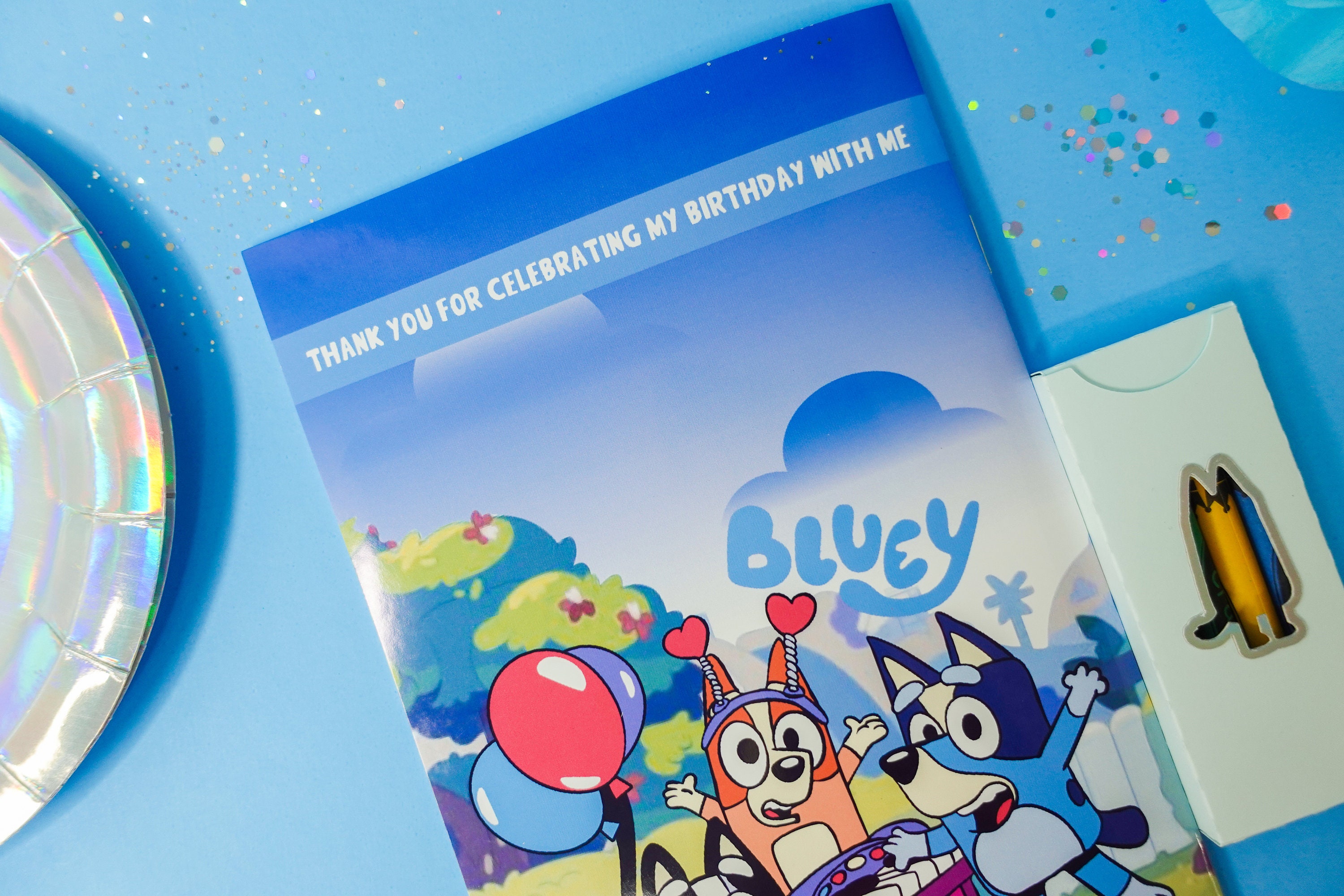 Sticky Gecko Bluey Birthday Party Coloring Book Set, Bluey Bags, Bluey ...